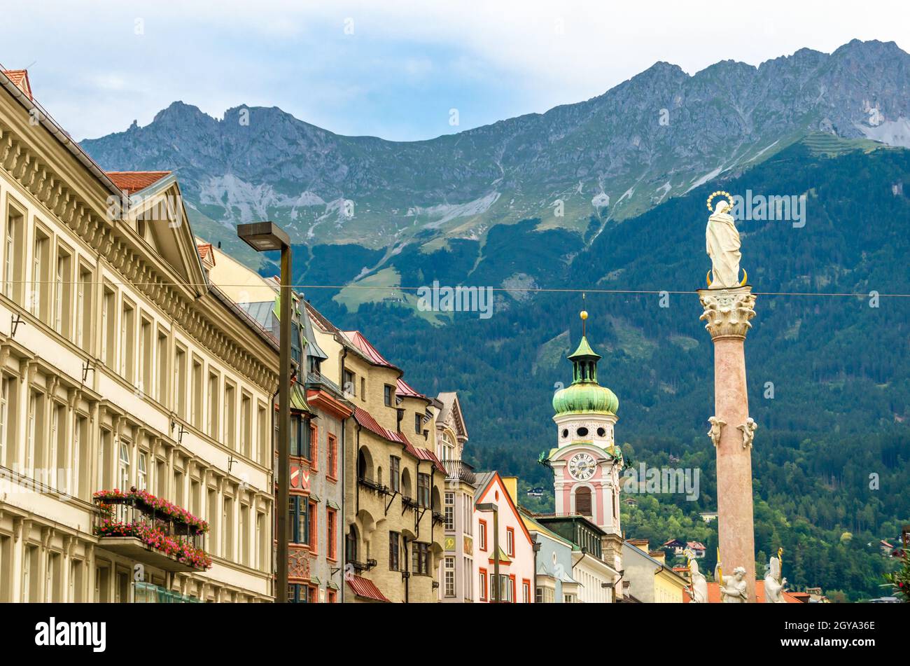 Typical Tyrolean architecture in Innsbruck, Austria Stock Photo - Alamy