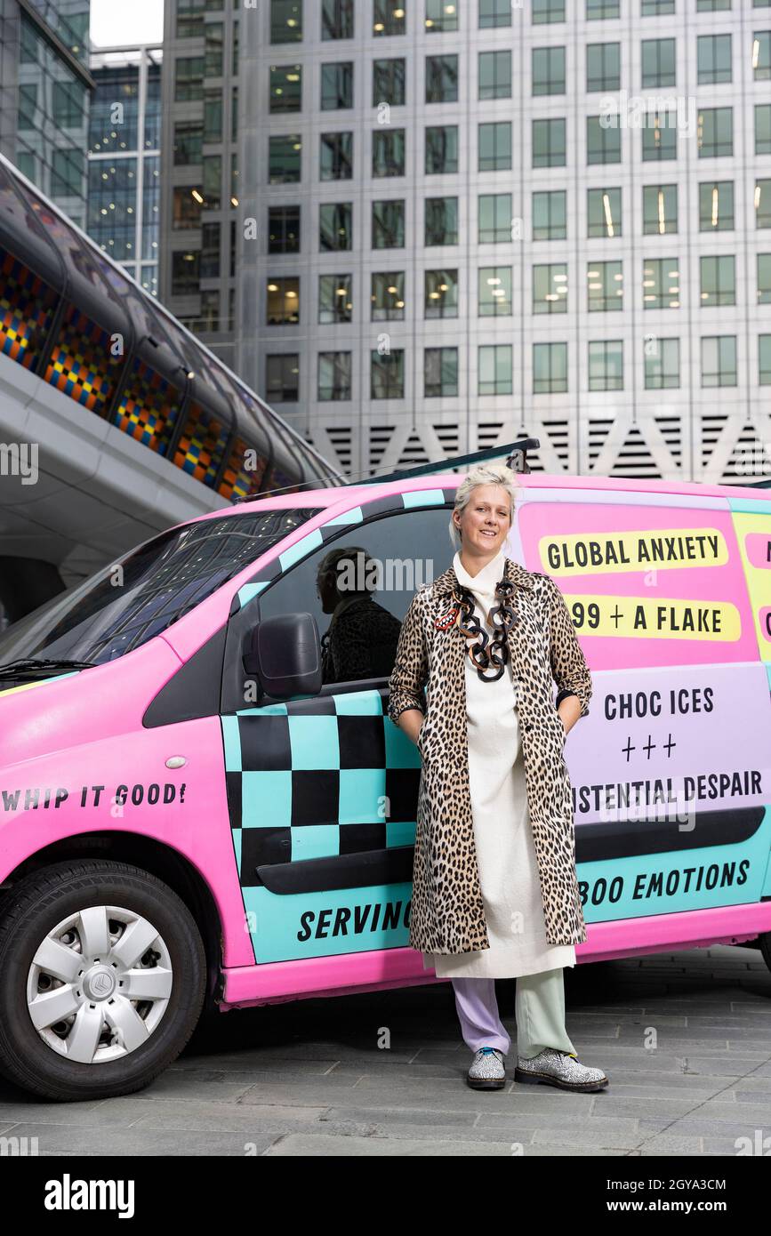 EDITORIAL USE ONLY Graphic artist Annie Nicholson at the unveiling of ...