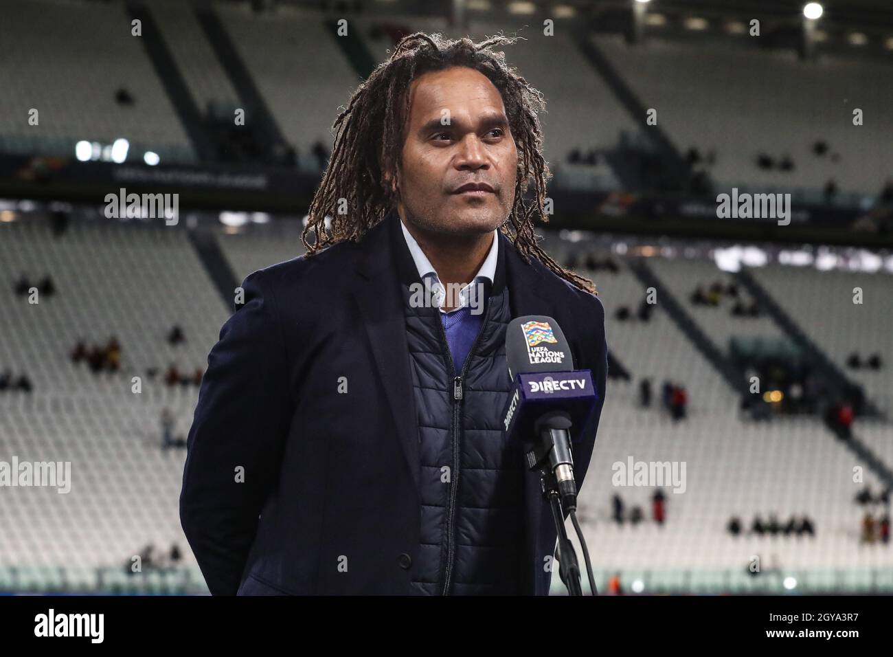 Turin, Italy, 7th October 2021. Former France International player ...