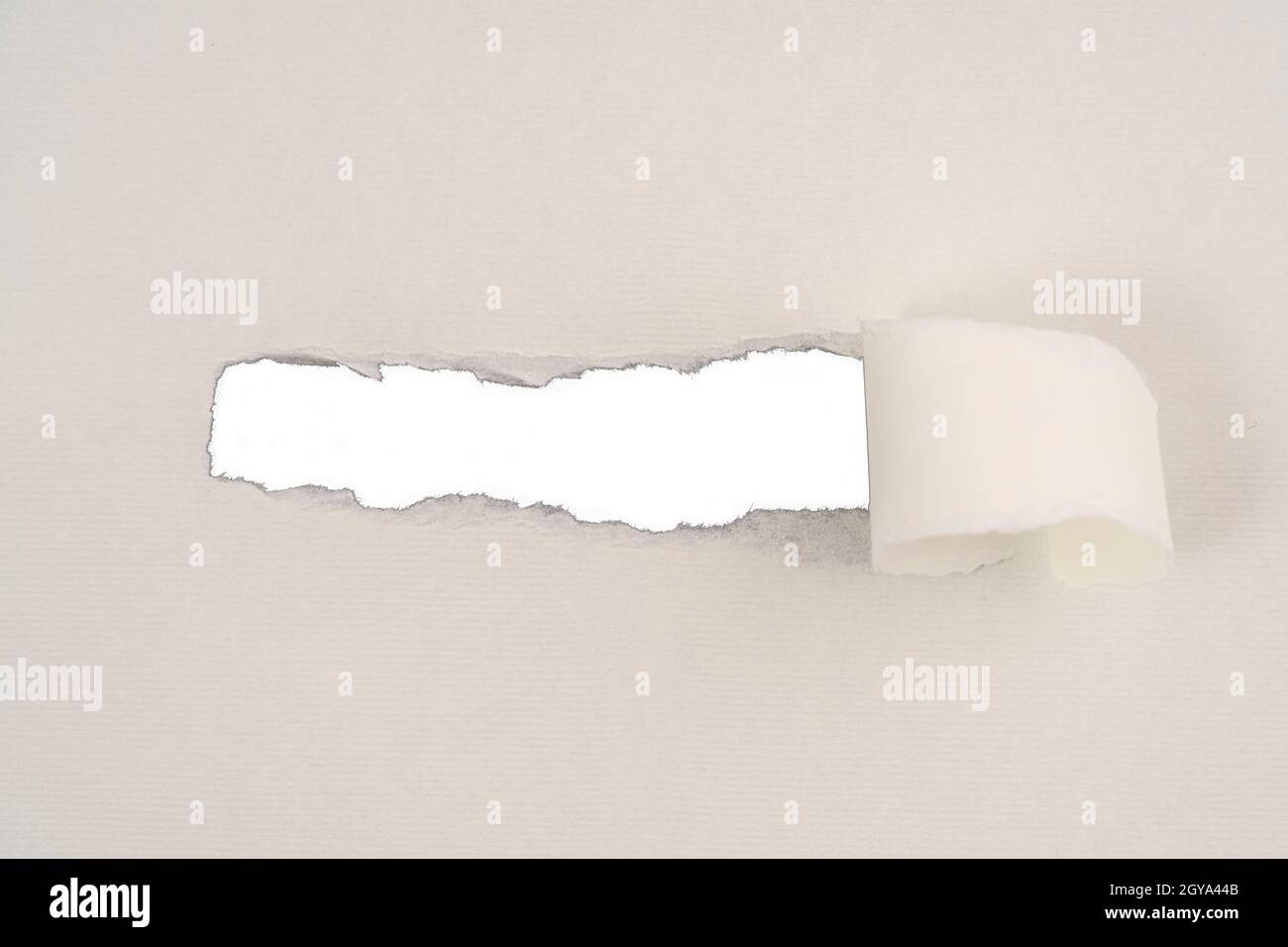 a strip torn from a cardboard that leaves room for an inscription Stock ...