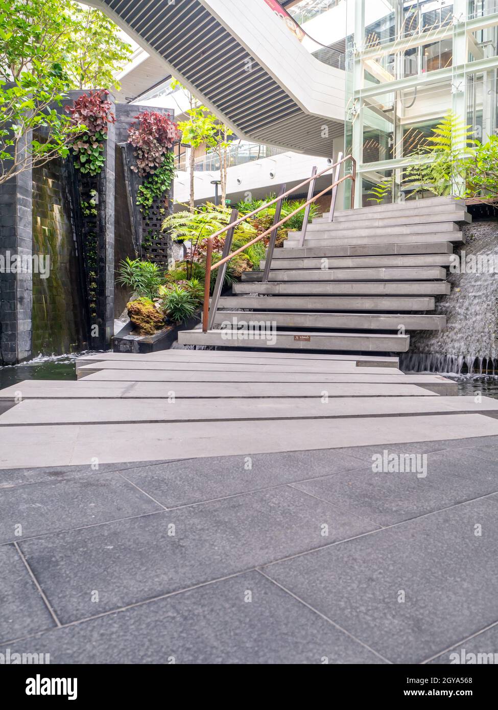 the Courtyard outside the building path in the garden Stock Photo - Alamy