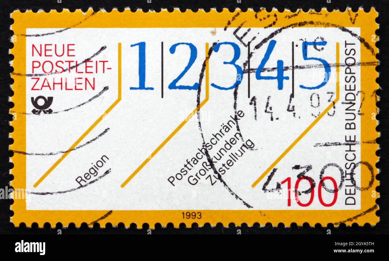 GERMANY - CIRCA 1993: a stamp printed in Germany dedicated to New ...