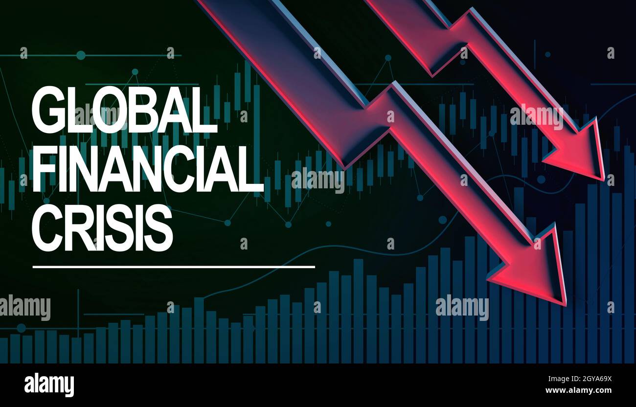 Graphs representing the stock market crash. 3d illustration Stock Photo ...