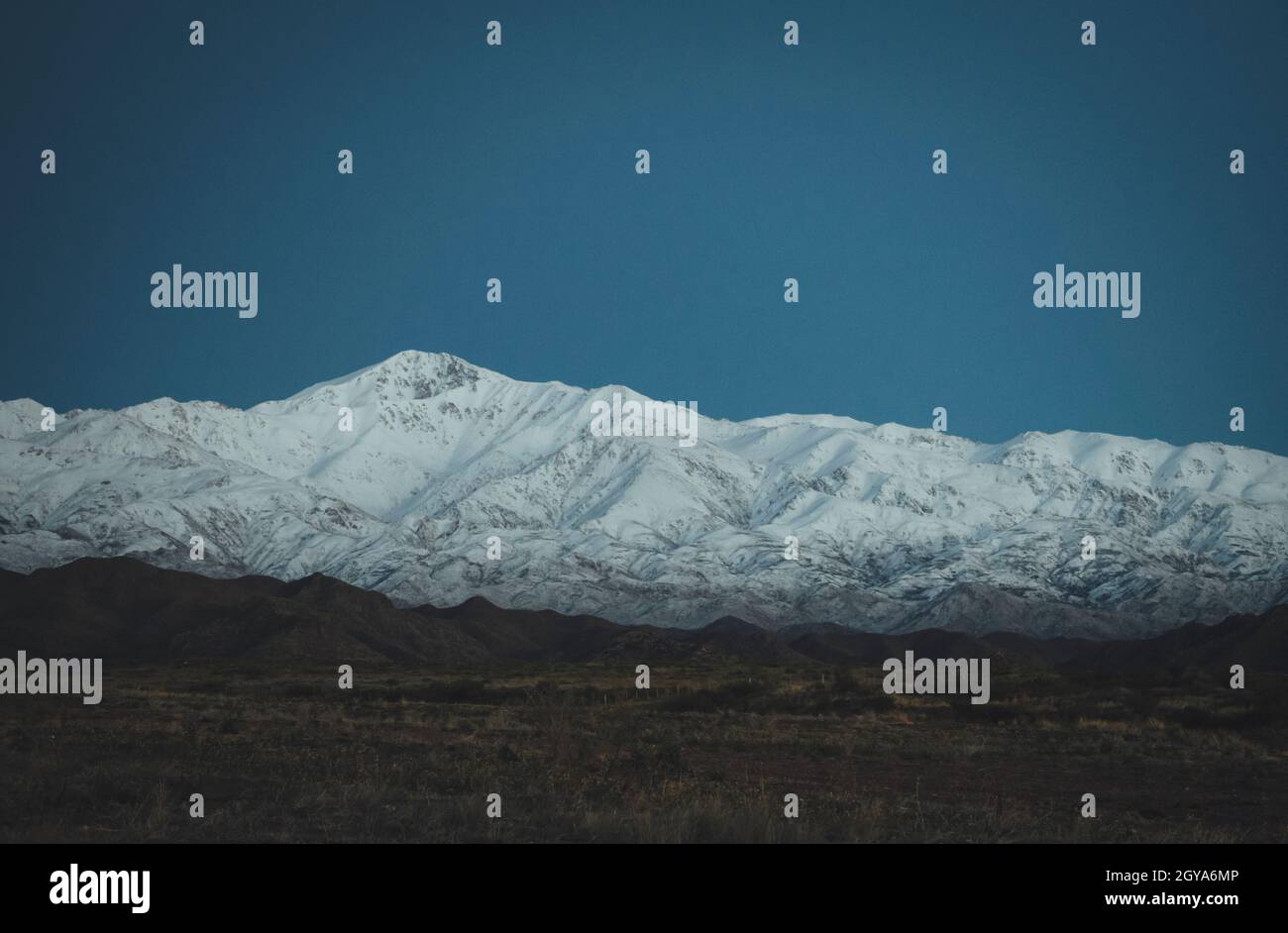 Andes scene during blue hour Stock Photo - Alamy
