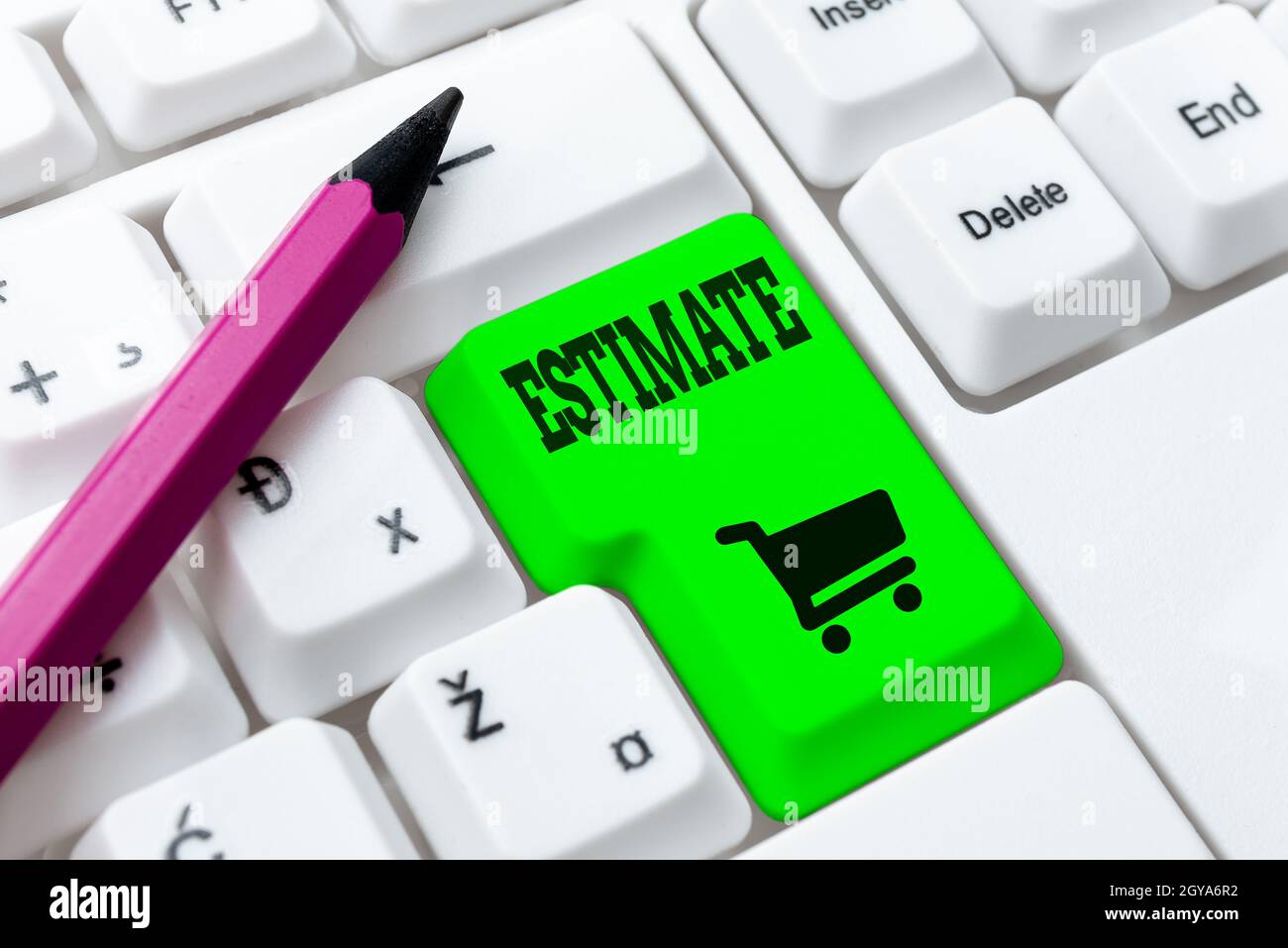 Conceptual caption Estimate, Word Written on calculate or assess ... Conceptual caption Estimate, Word Written on calculate or assess ...