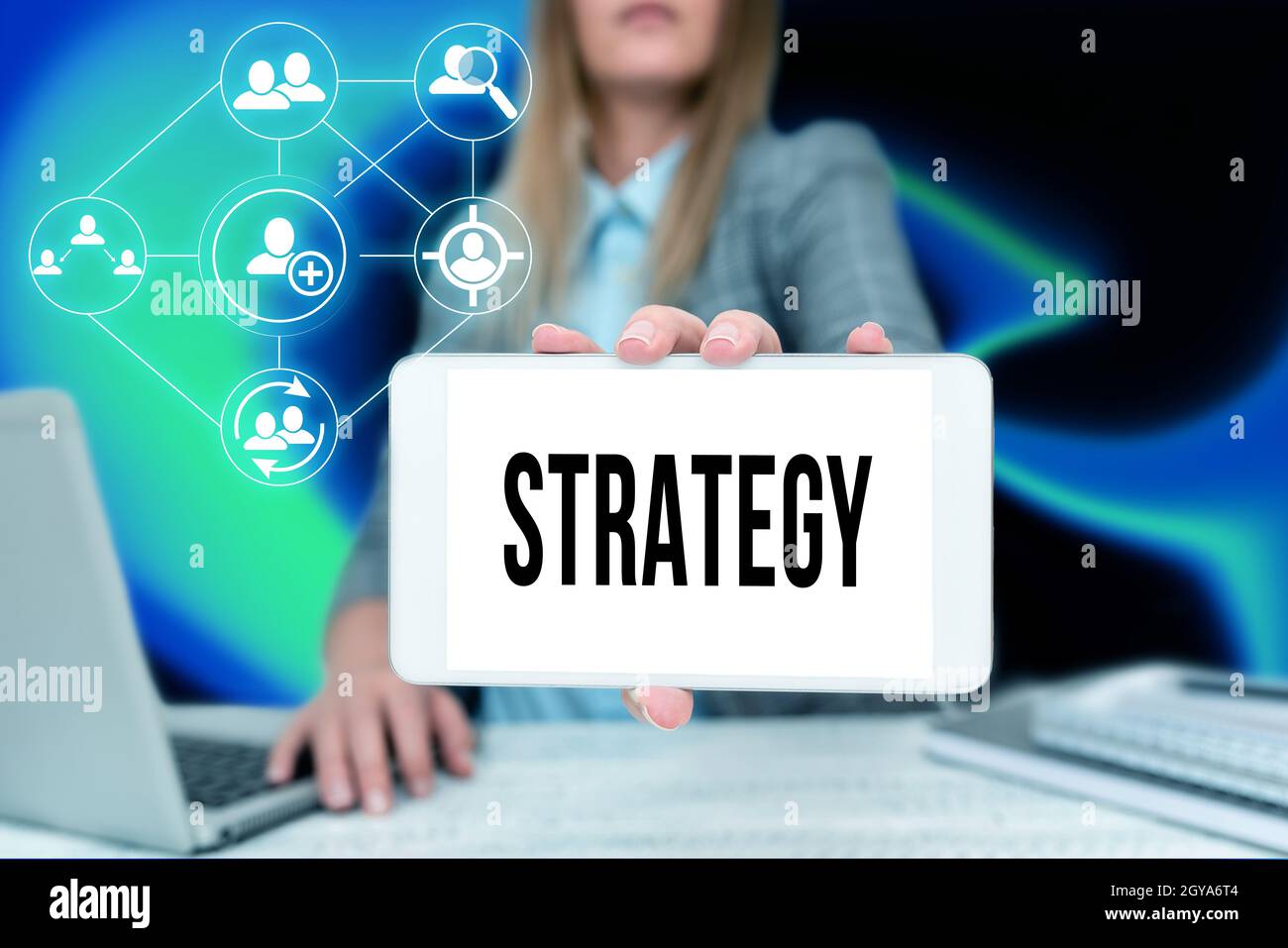 Conceptual display Strategy, Business overview action plan or strategy ...
