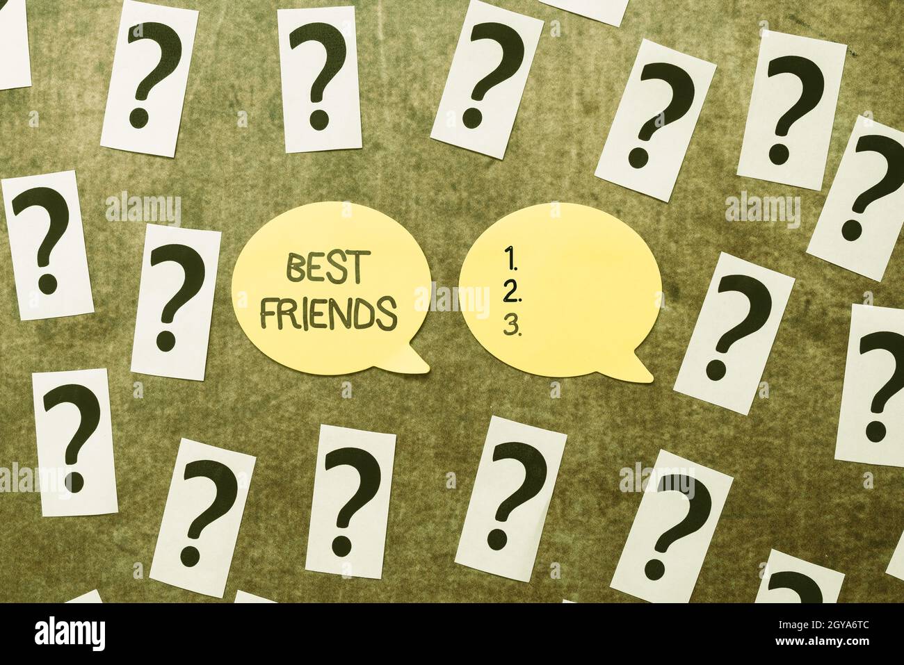 Text showing inspiration Best Friends, Word Written on A person you ...