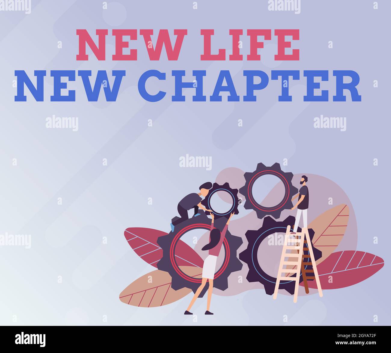 Conceptual caption New Life New Chapter, Business approach modification ...