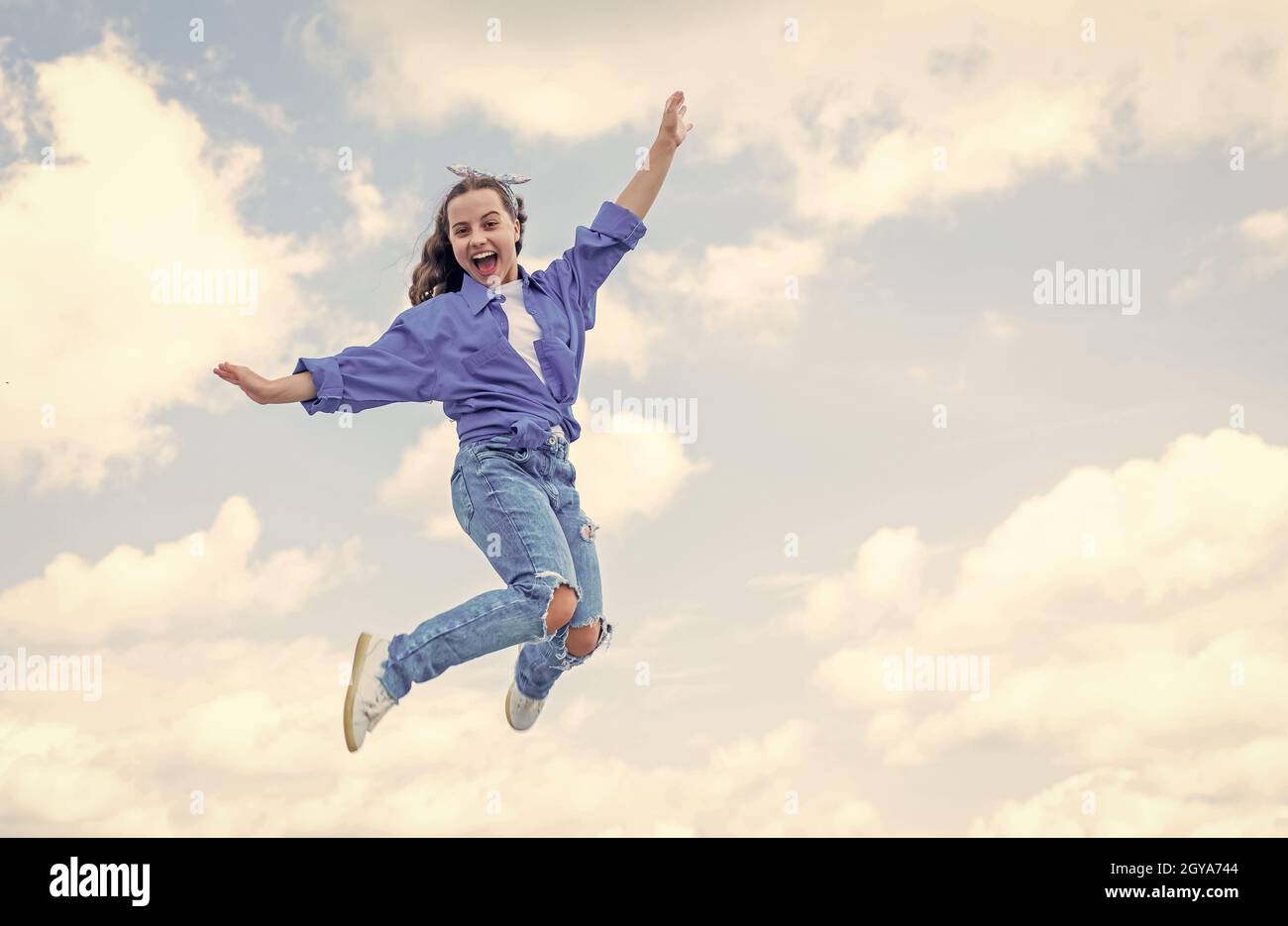 Excited Girl Jumping