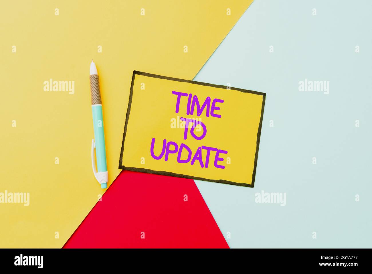 Inspiration showing sign Time To Update, Business showcase System ...