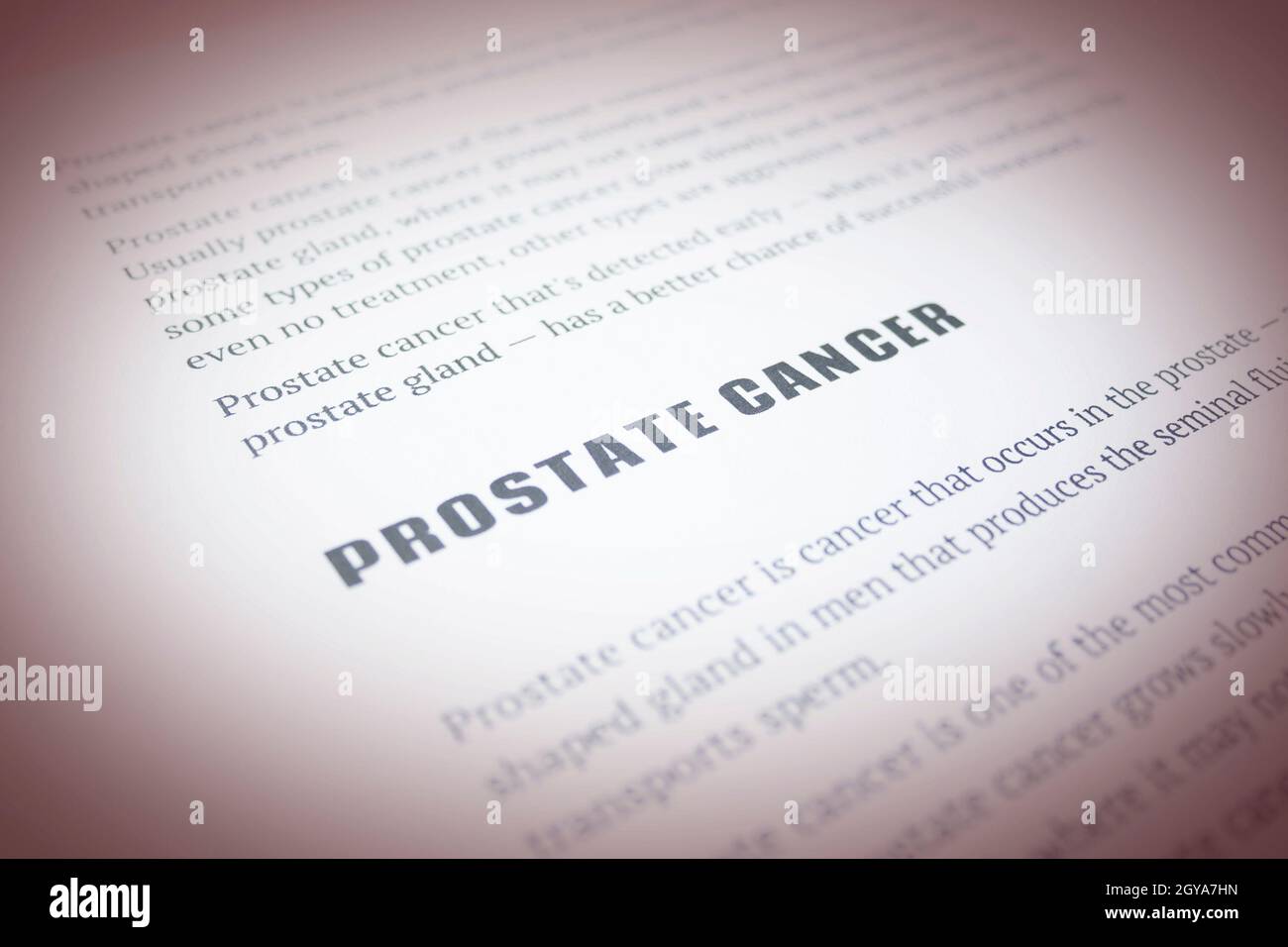 Prostate cancer quote on white paper list article November Prostate ...