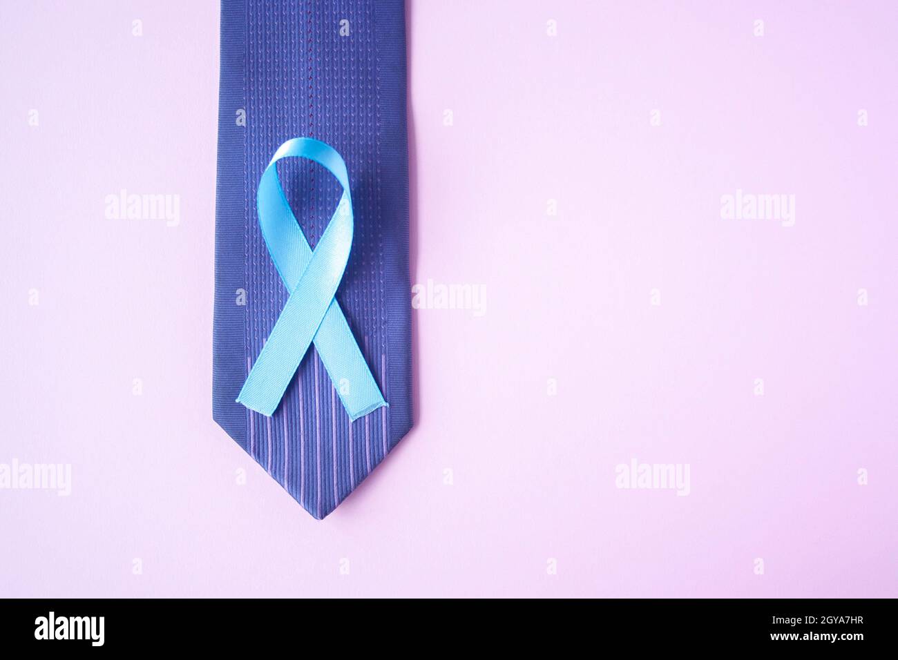 Prostate Cancer Awareness, light Blue Ribbon on blue men tie for ...