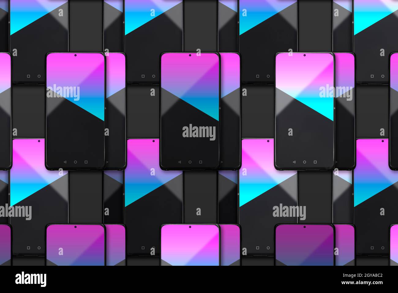Modern smartphones forming a background Stock Photo - Alamy