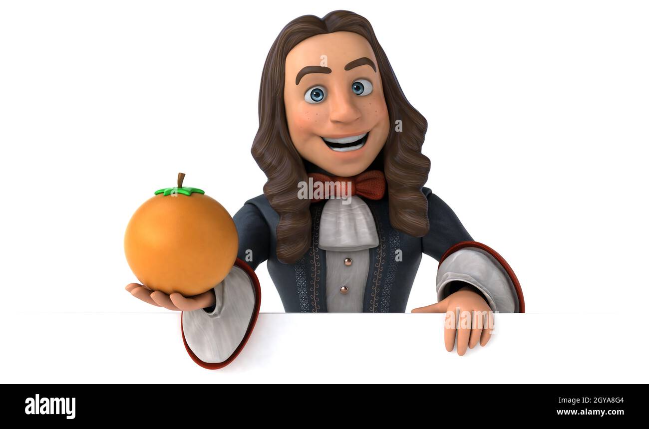 3D Illustration of a cartoon man in historical baroque costume Stock ...