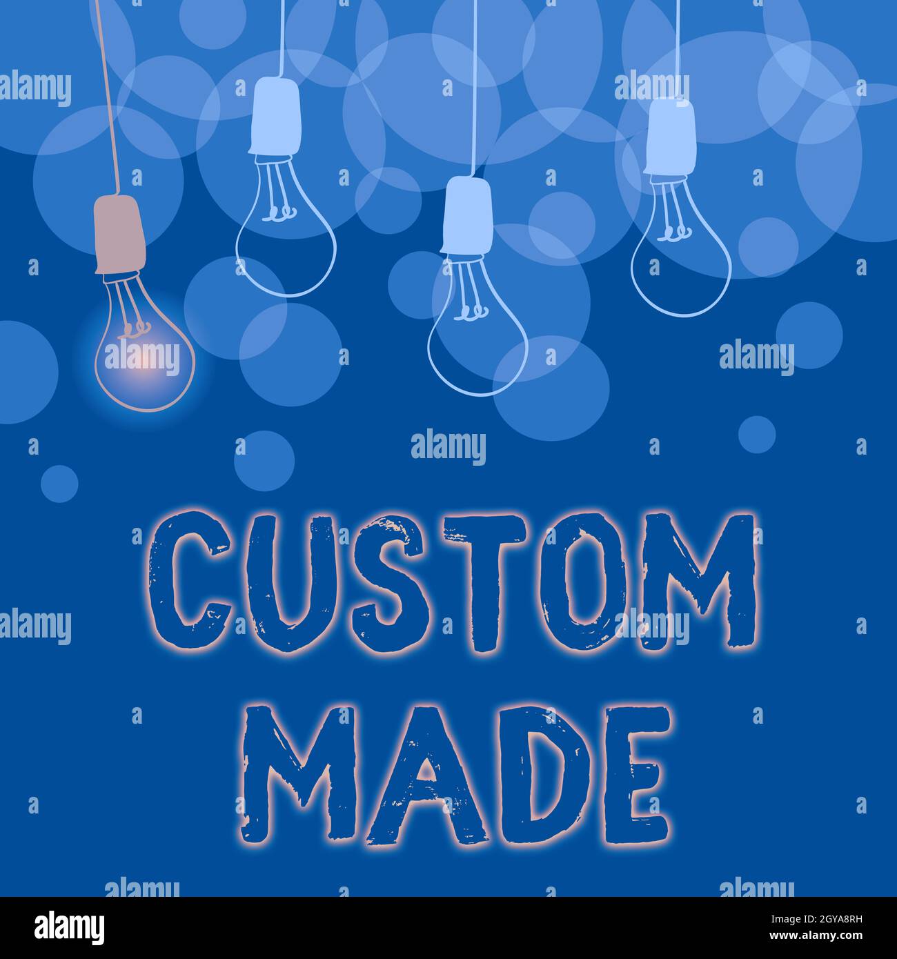 Sign displaying Custom Made, Business idea personalized object built ...