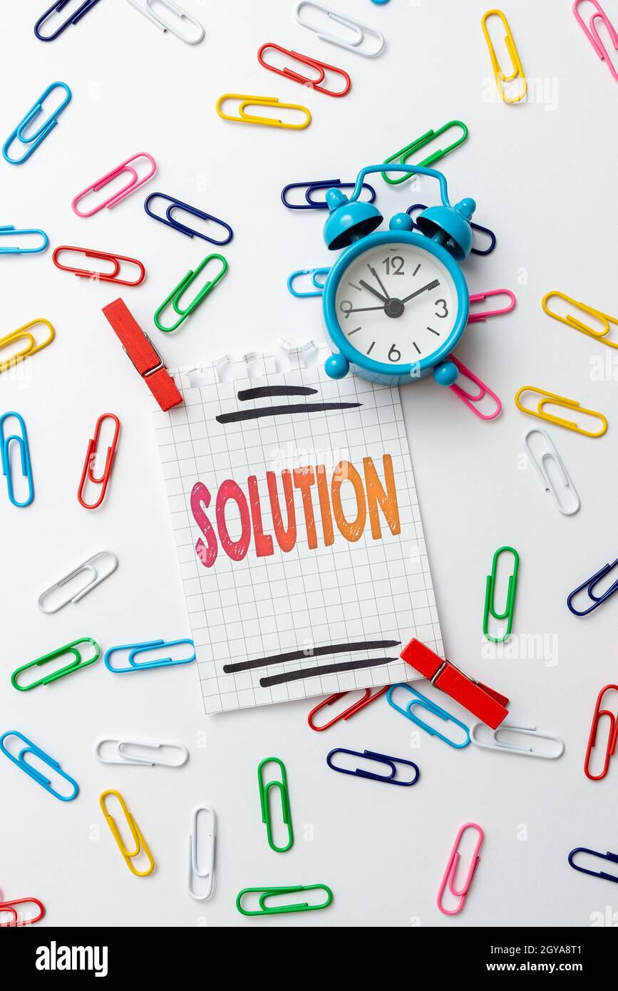 Text showing inspiration Solution, Internet Concept the ways to solve a ...