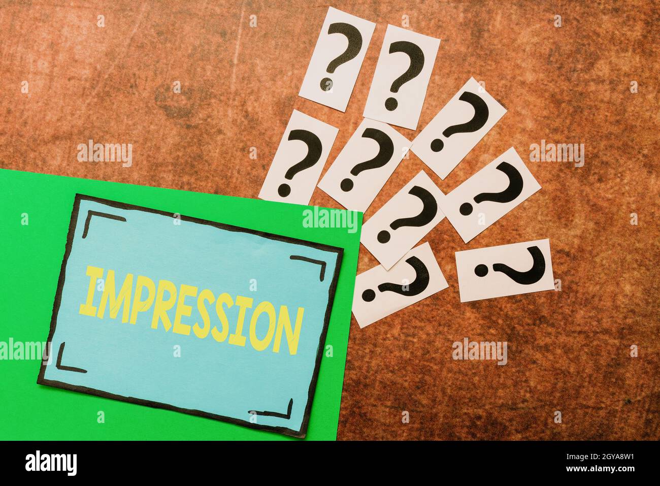 Handwriting text Impression, Business approach an idea and feeling or ...