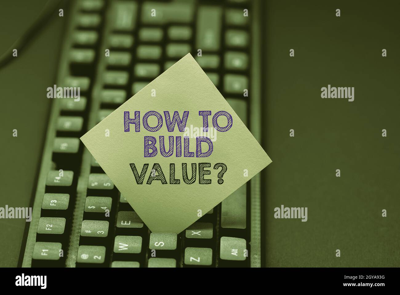 Writing Displaying Text How To Build Value Question Business Concept