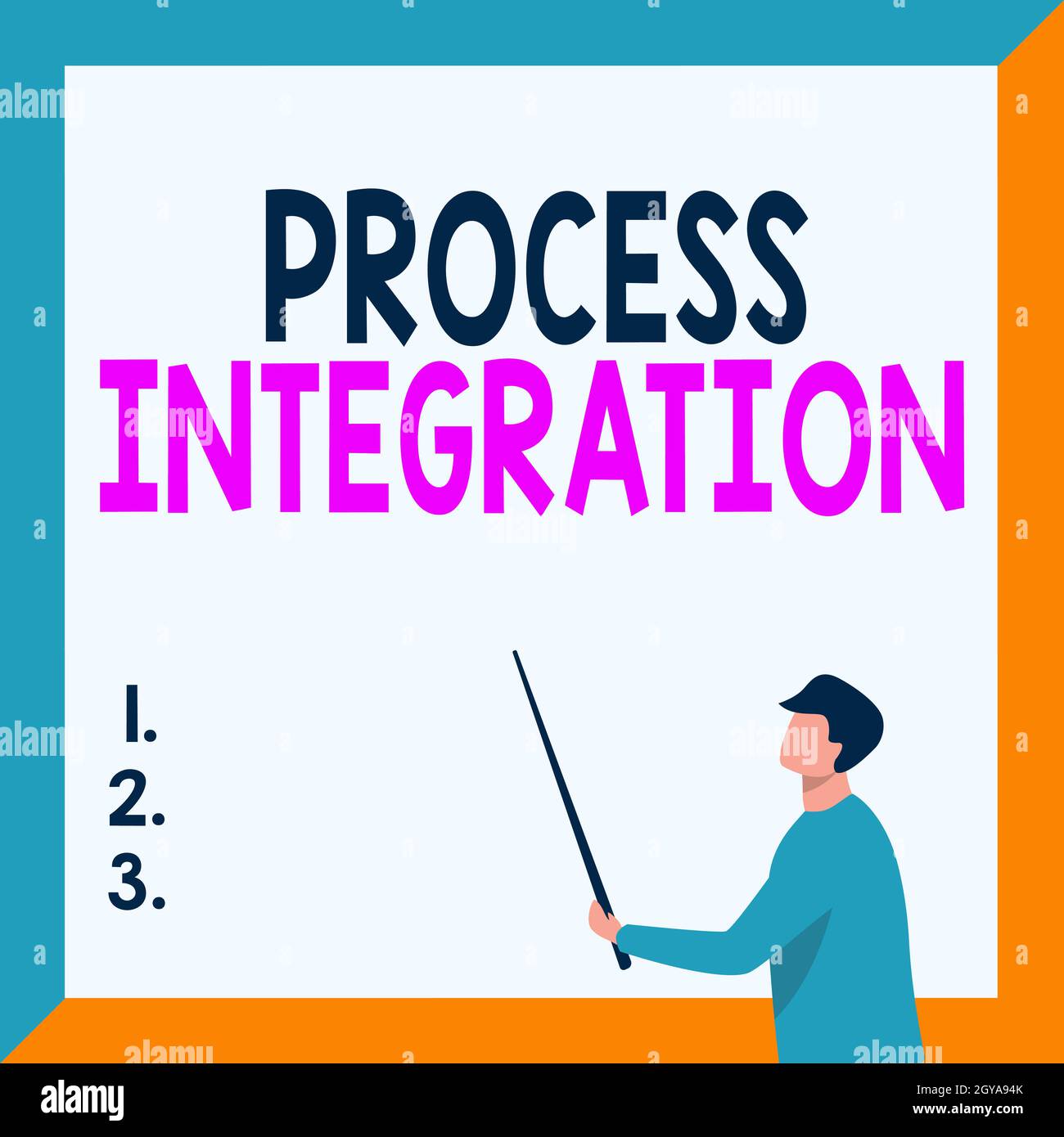 Hand writing sign Process Integration, Conceptual photo sharing of data ...