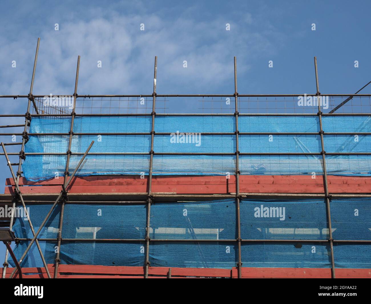 temporary scaffolding for construction works at building site Stock ...