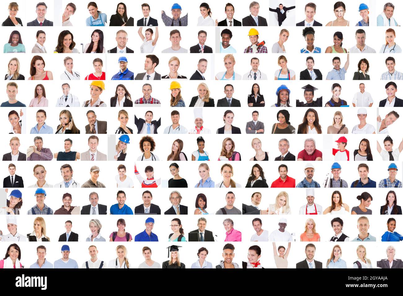 People Face Collage. Young Adults Group Headshots And Avatars Stock ...