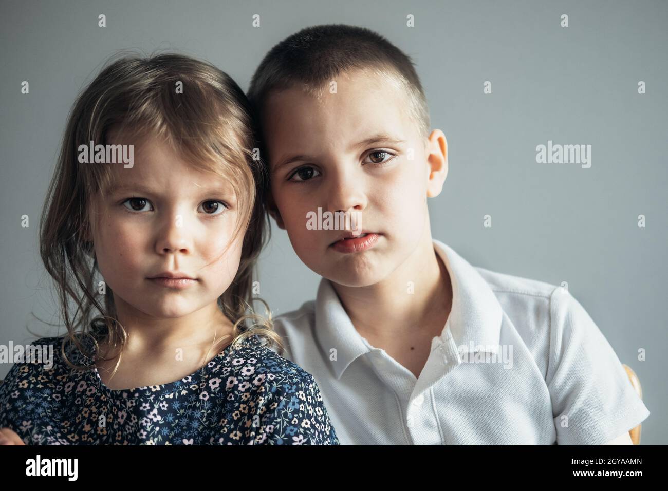 Confident brother sister hi-res stock photography and images - Alamy
