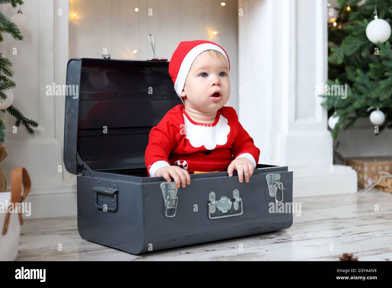 Santa claus suitcase hi-res stock photography and images - Alamy