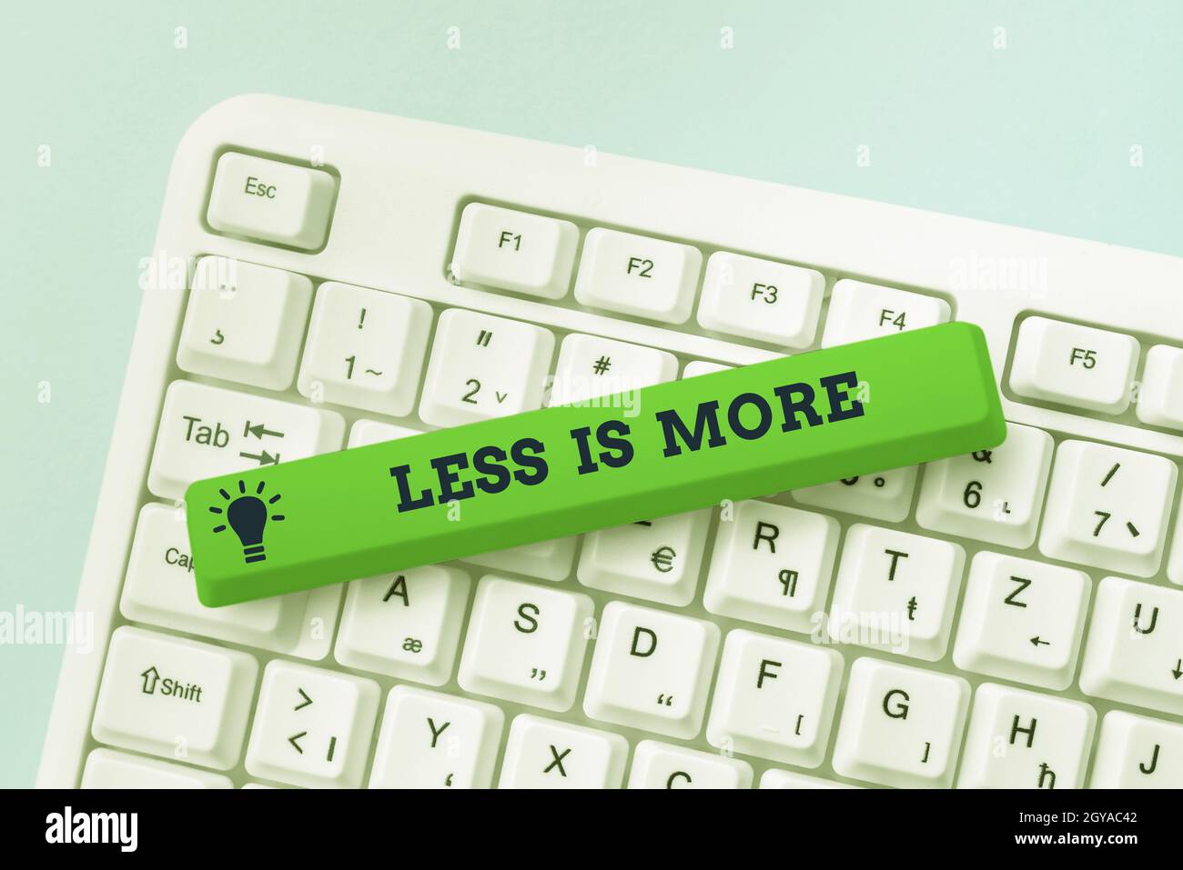 Text showing inspiration Less Is More, Business idea used to express a ...