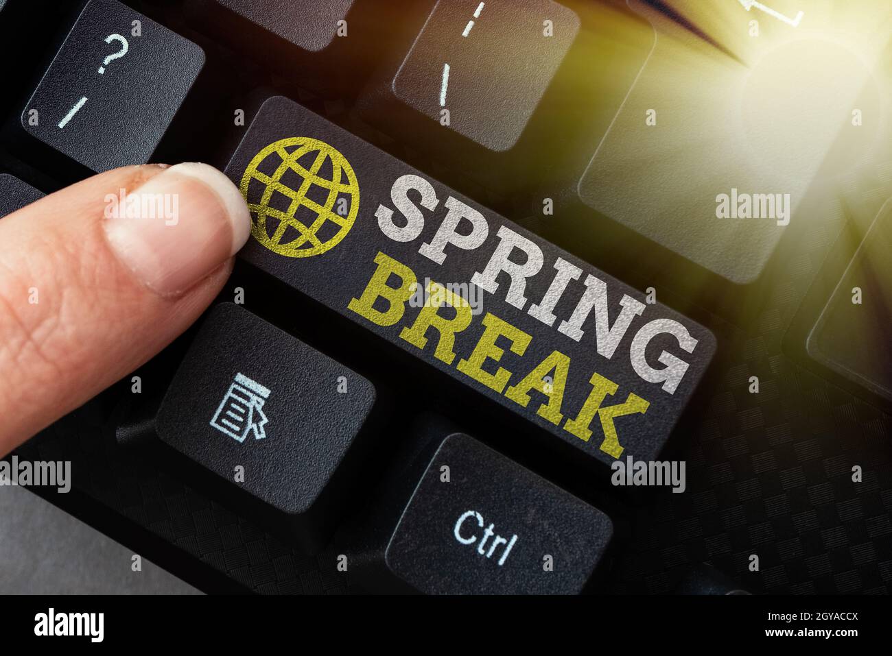 Conceptual display Spring Break, Concept meaning Vacation period at ...