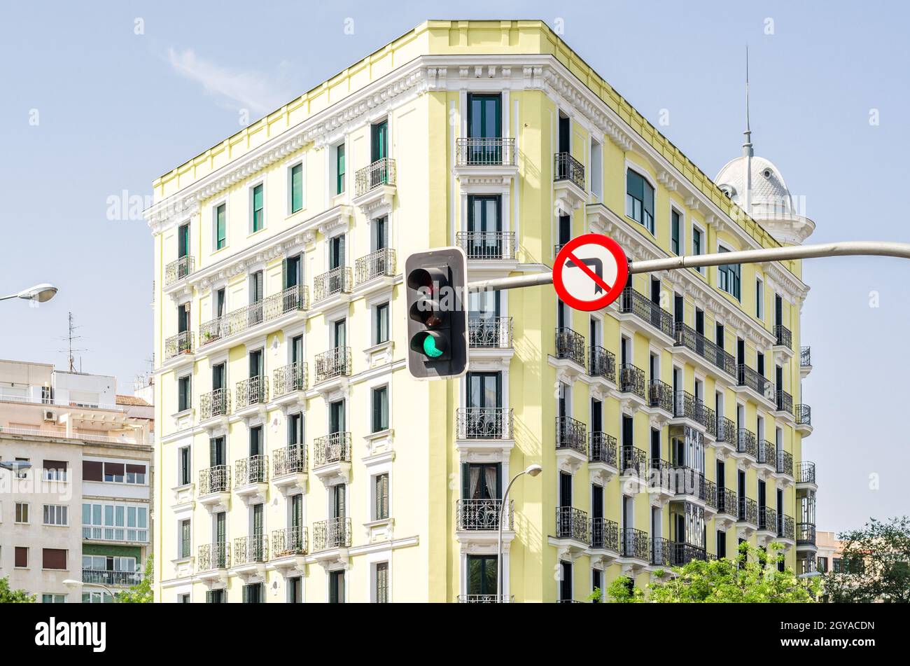 Urban scene, architecture detail in Madrid, Spain Stock Photo - Alamy