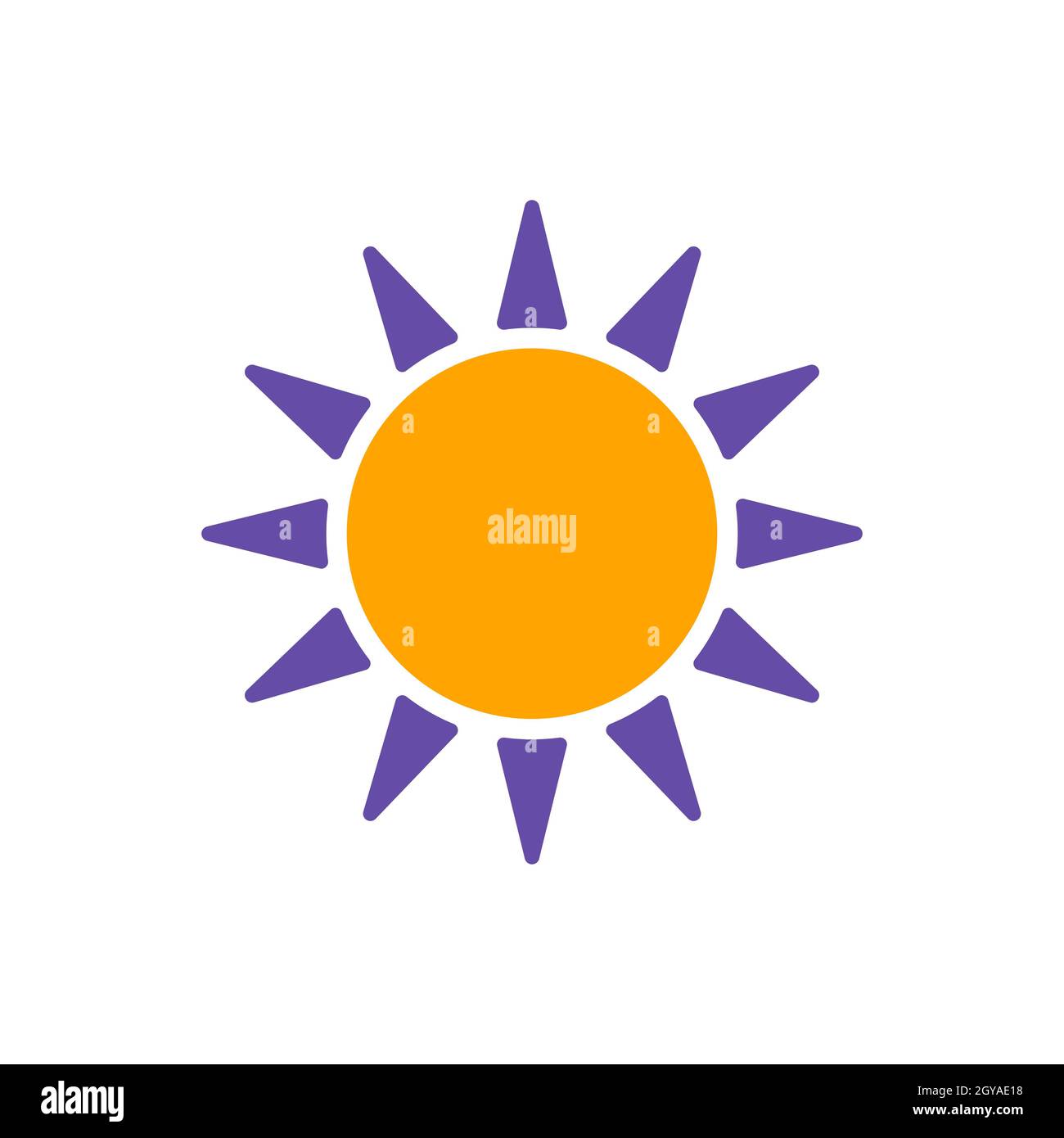 Sun vector glyph icon. Weather sign. Graph symbol for travel and ...