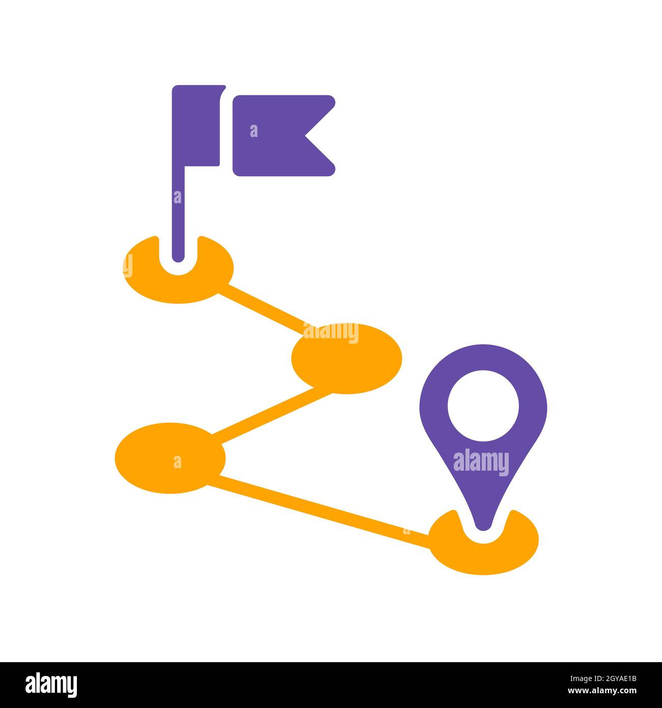 Route vector glyph icon. Navigation sign. Graph symbol for travel and ...