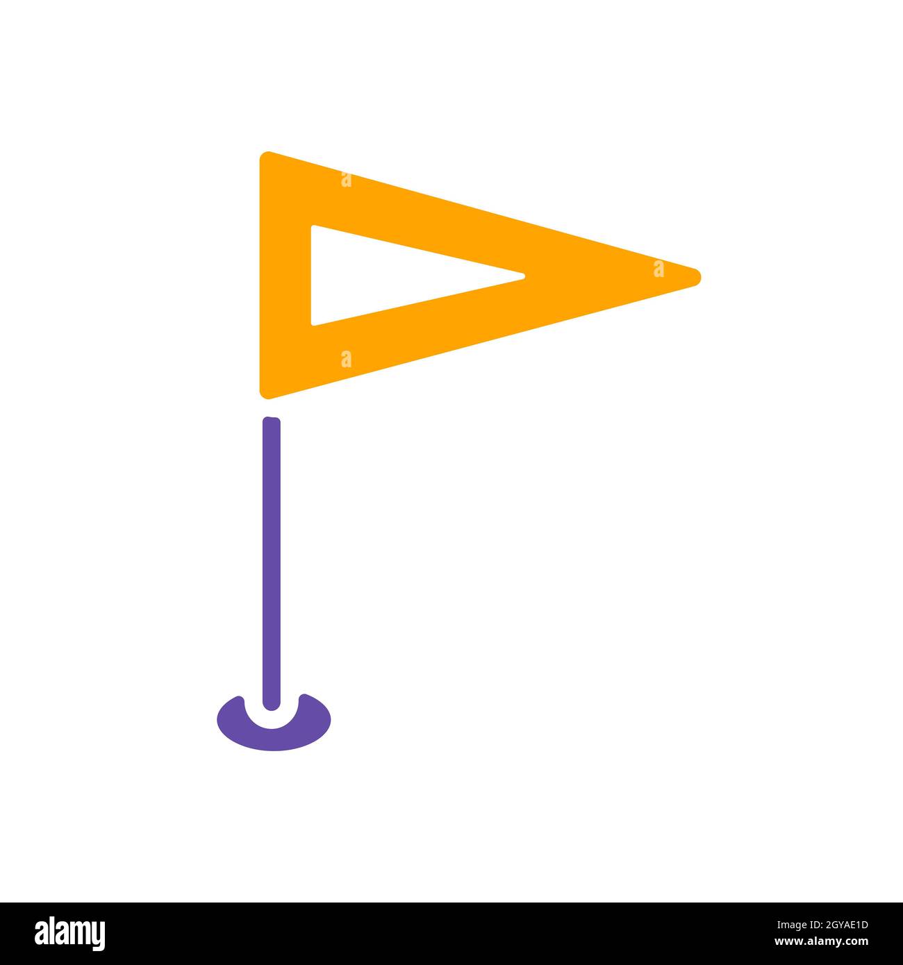 Flag GPS pin vector glyph icon. Navigation sign. Graph symbol for ...