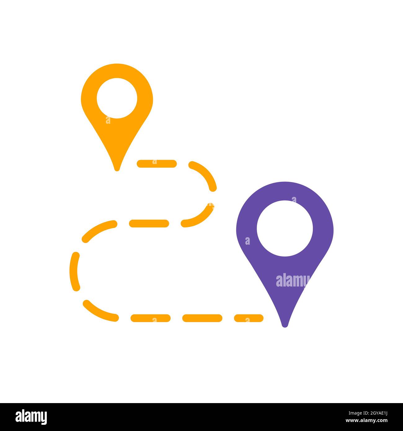 Route vector glyph icon. Navigation sign. Graph symbol for travel and ...