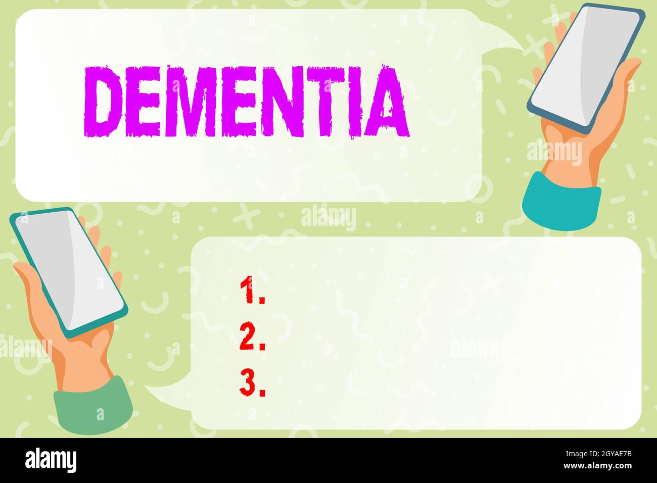 Handwriting text Dementia, Business approach the general word for ...