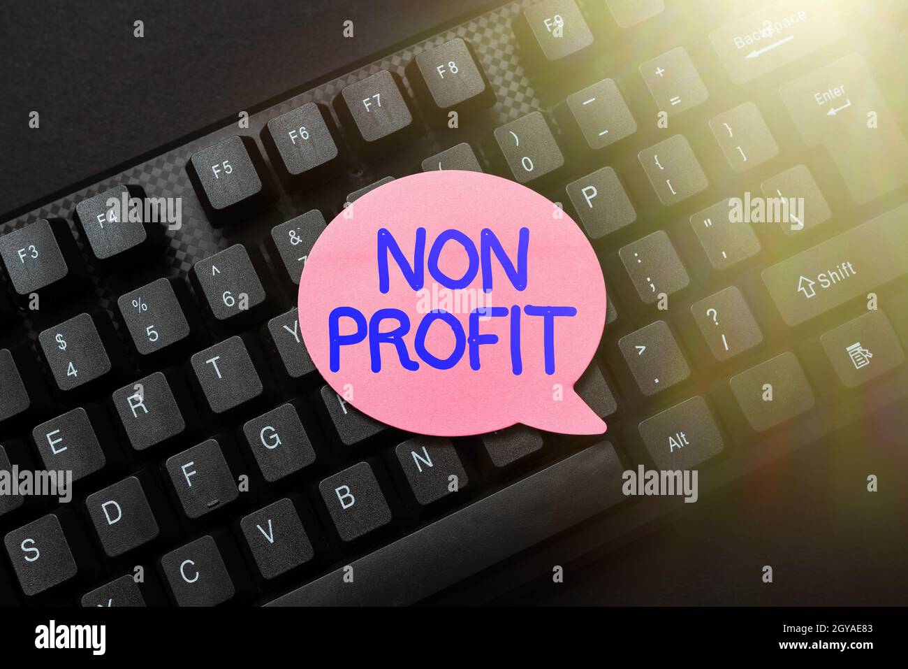 Text showing inspiration Non Profit, Word Written on an activity not ...