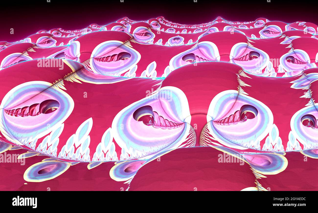 Fractal Wave series. Composition of fractal sine waves and color with ...