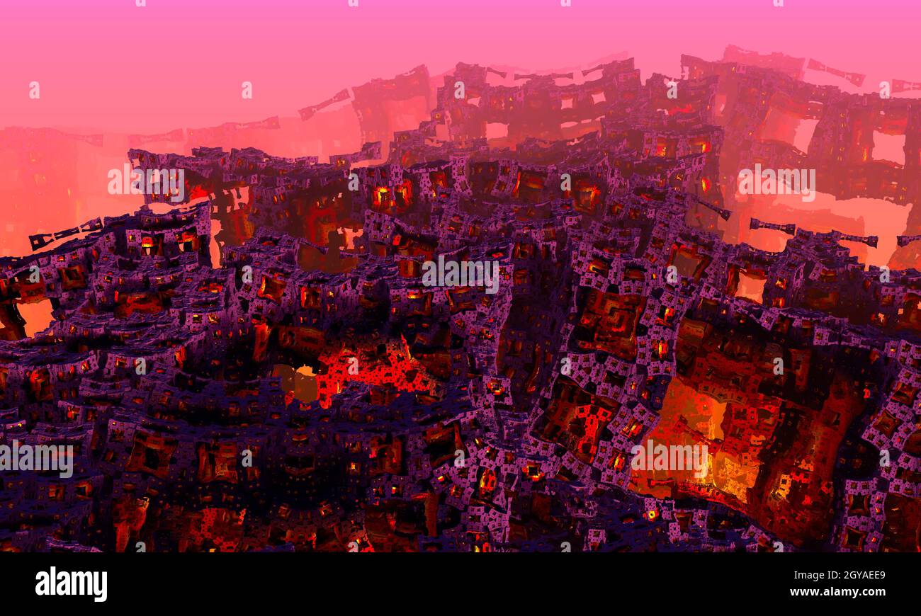 sci-fi concept of an astronaut standing on huge rock looking at the ...