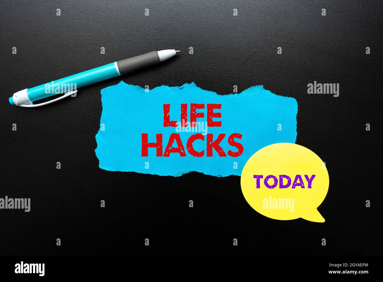 Sign displaying Life Hacks, Word Written on strategy or technique ...