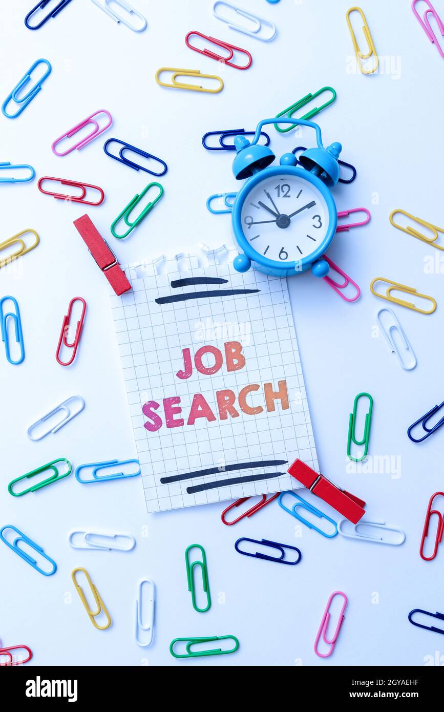 Conceptual display Job Search, Business approach an act of sourcing for ...