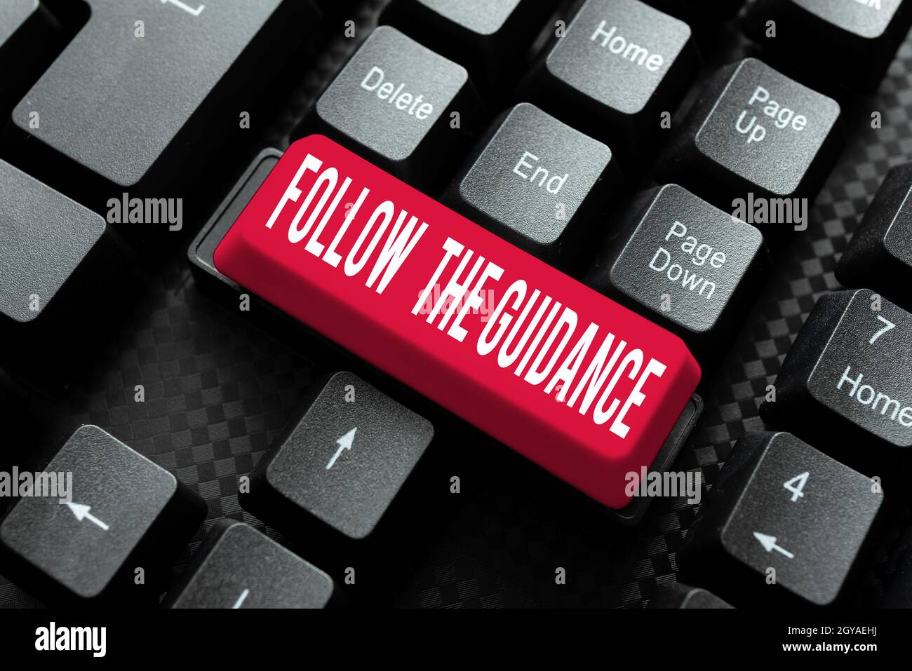 Text caption presenting Follow The Guidance, Business idea controlling ... Text caption presenting Follow The Guidance, Business idea controlling ...