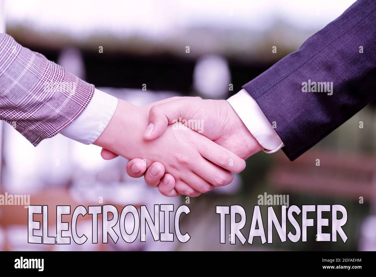 Sign displaying Electronic Transfer, Internet Concept transaction that ...