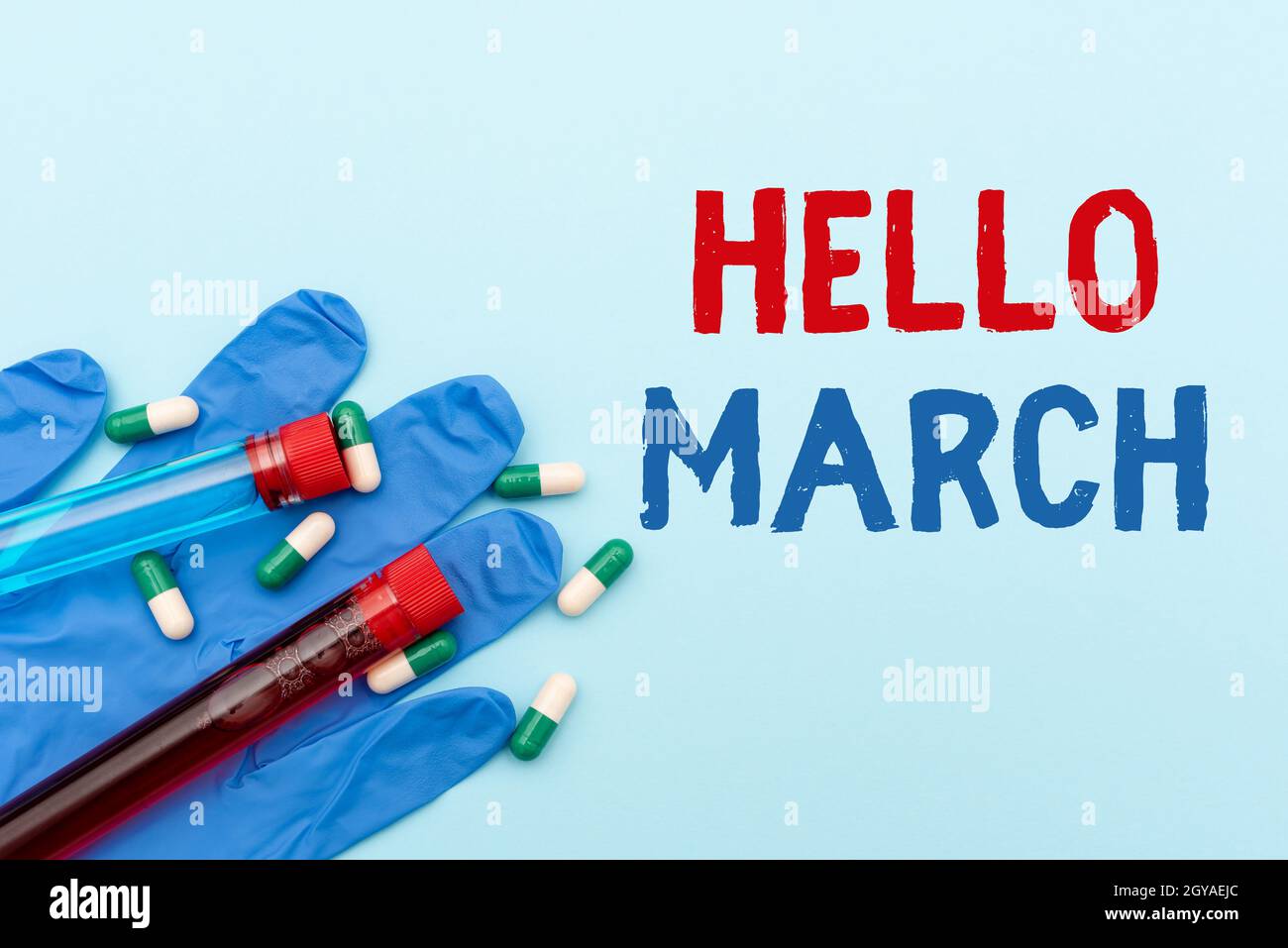 Inspiration showing sign Hello March, Conceptual photo a greeting ...