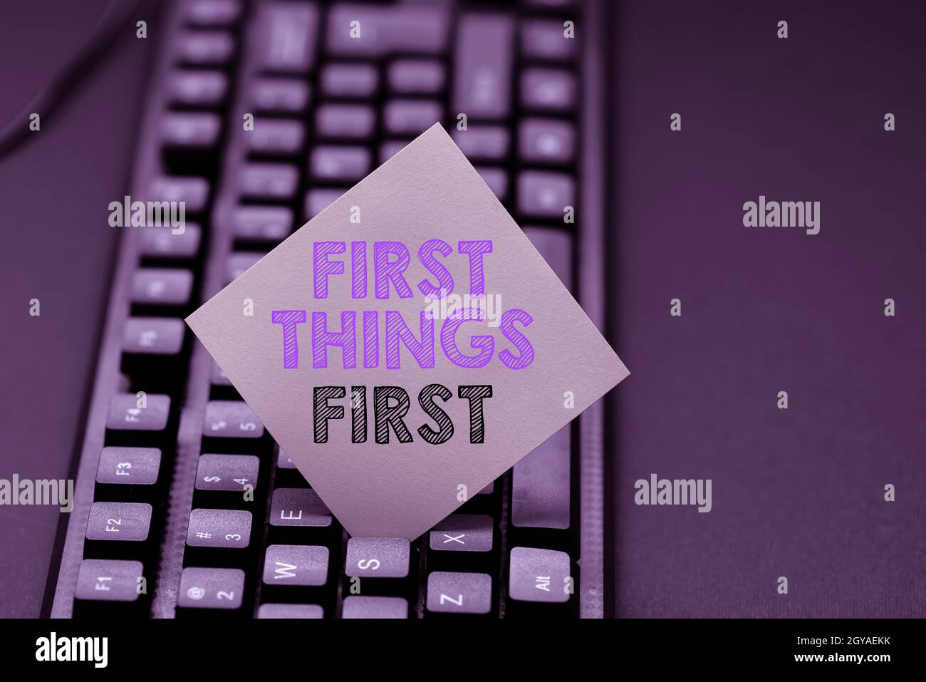 Handwriting text First Things First, Business concept Business ...