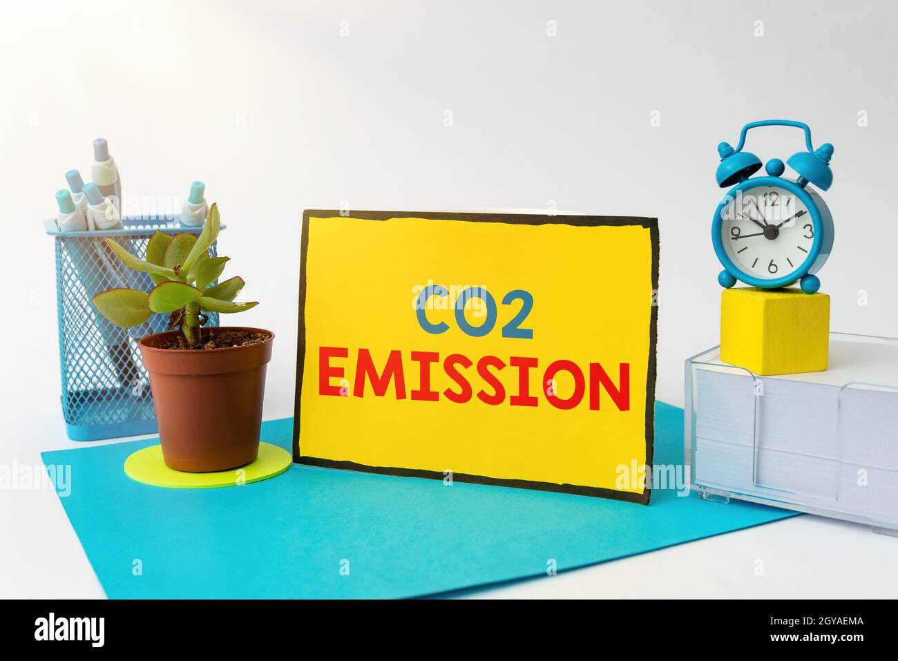Text sign showing Co2 Emission, Concept meaning Releasing of greenhouse ...