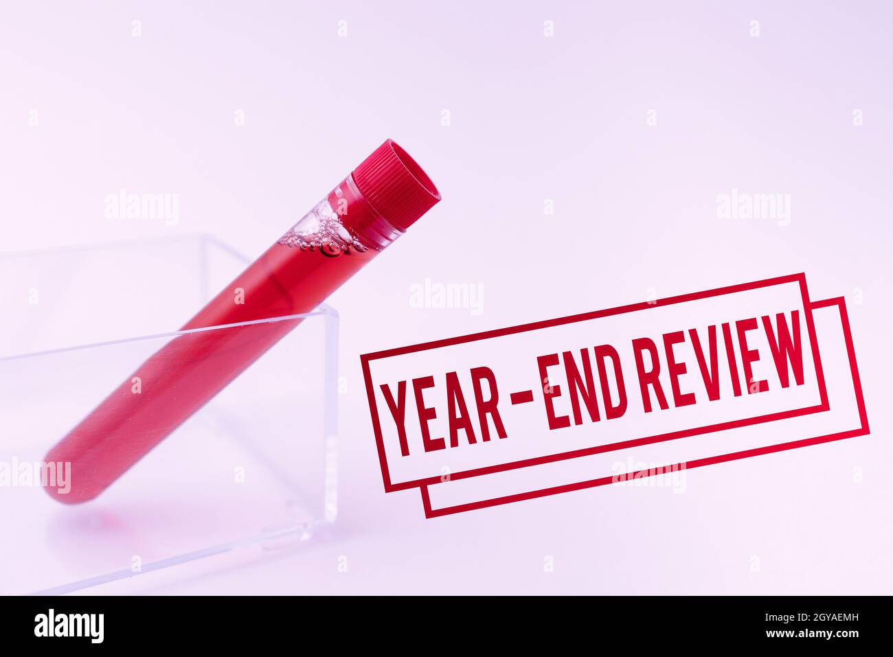 Text sign showing Year end Review, Internet Concept annual assessment ...