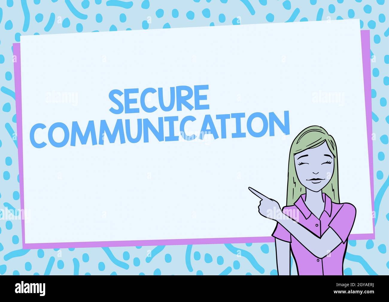 Text Caption Presenting Secure Communication Business Showcase