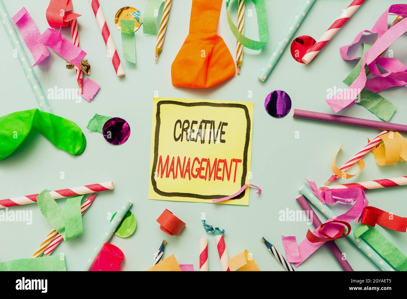 Sign displaying Creative Management, Internet Concept Managing of ...