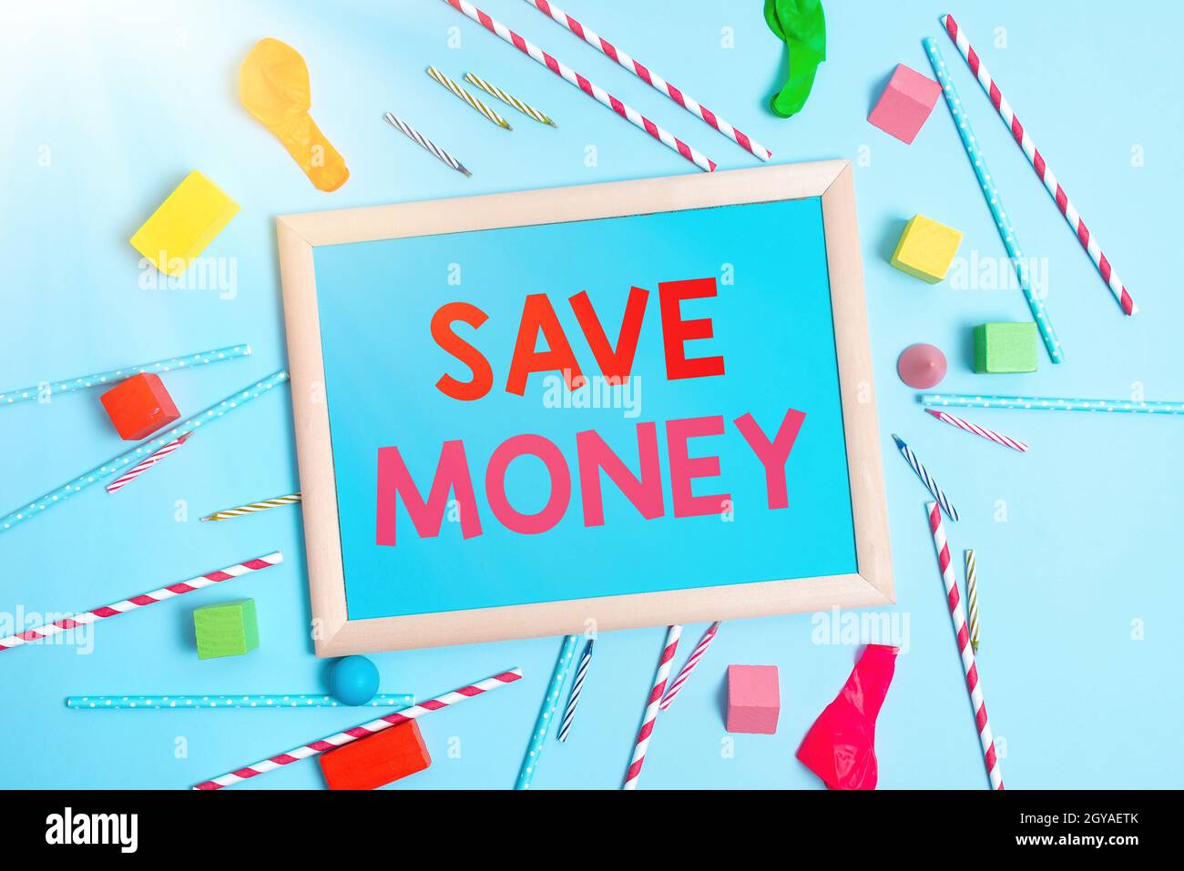 Conceptual caption Save Money, Business overview to budget or put money ...