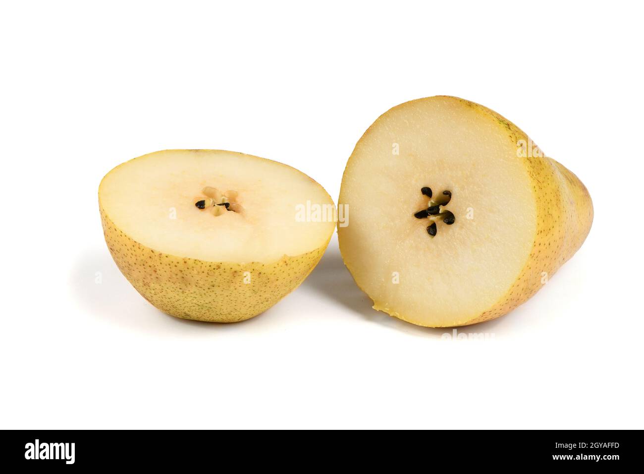 Pears isolated on white background. Pears macro studio photo. High ...